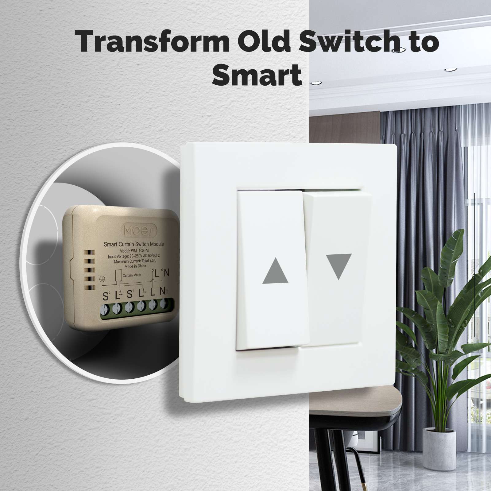 WiFi Smart Curtain Switch Module Mini Design App Remote Control – MOES