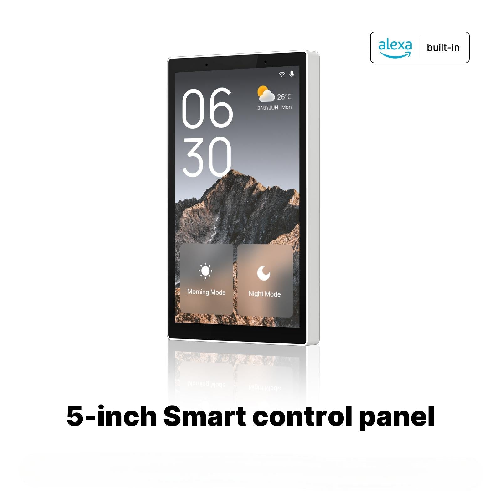 Smart Home 5-Inch Touchscreen Control In-wall Smart Panel with Alexa B ...