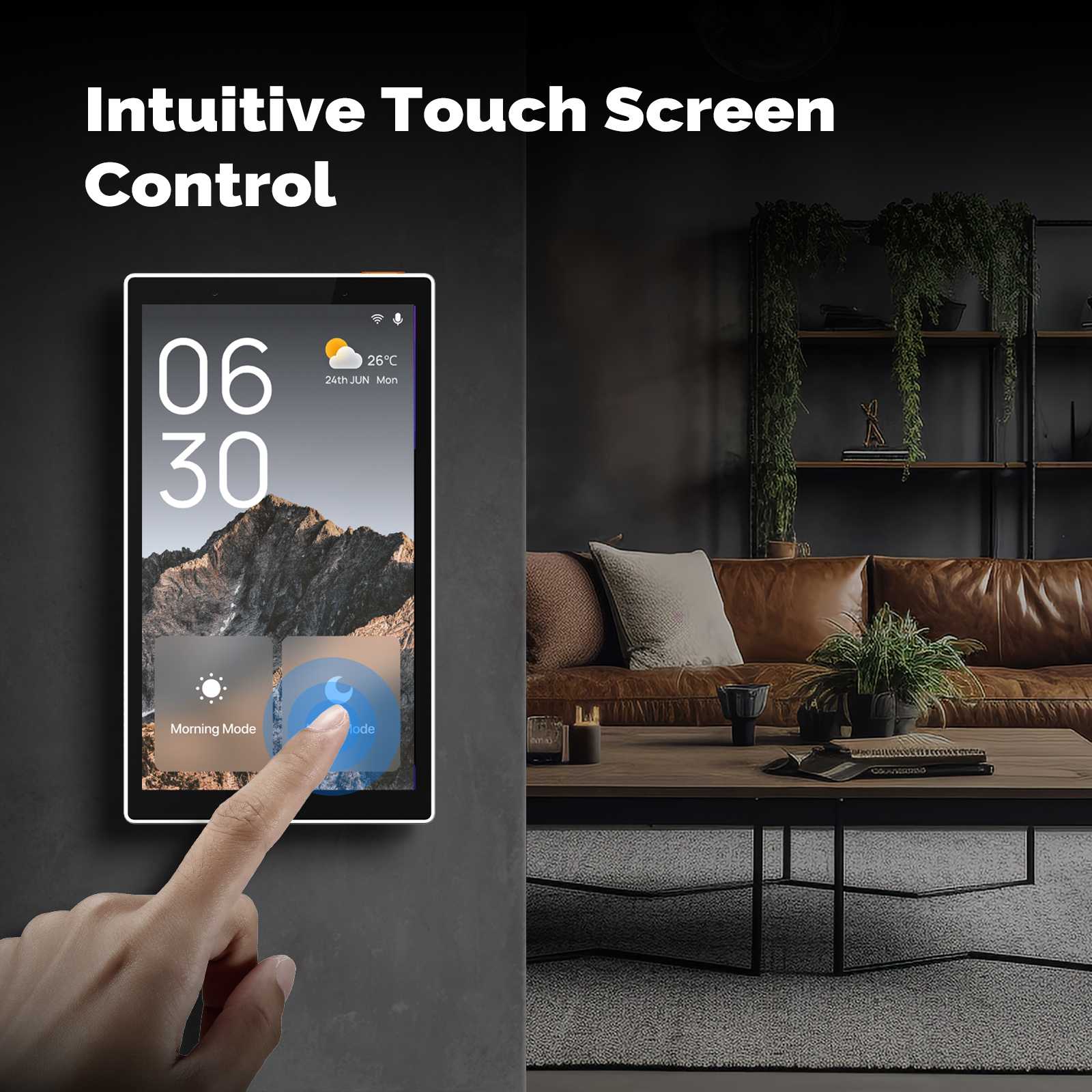 Smart Home 5-Inch Touchscreen Control In-wall Smart Panel with Alexa B ...