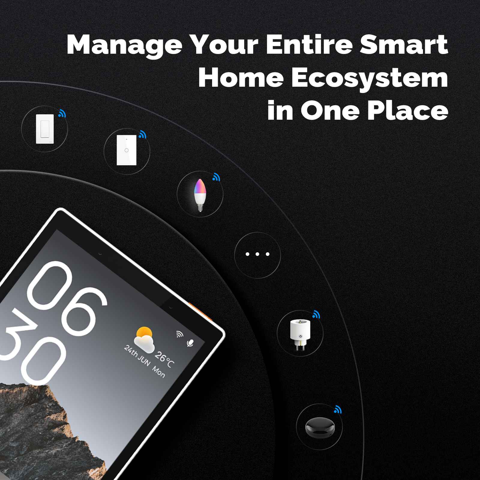 Smart Home 5-Inch Touchscreen Control In-wall Smart Panel with Alexa B ...