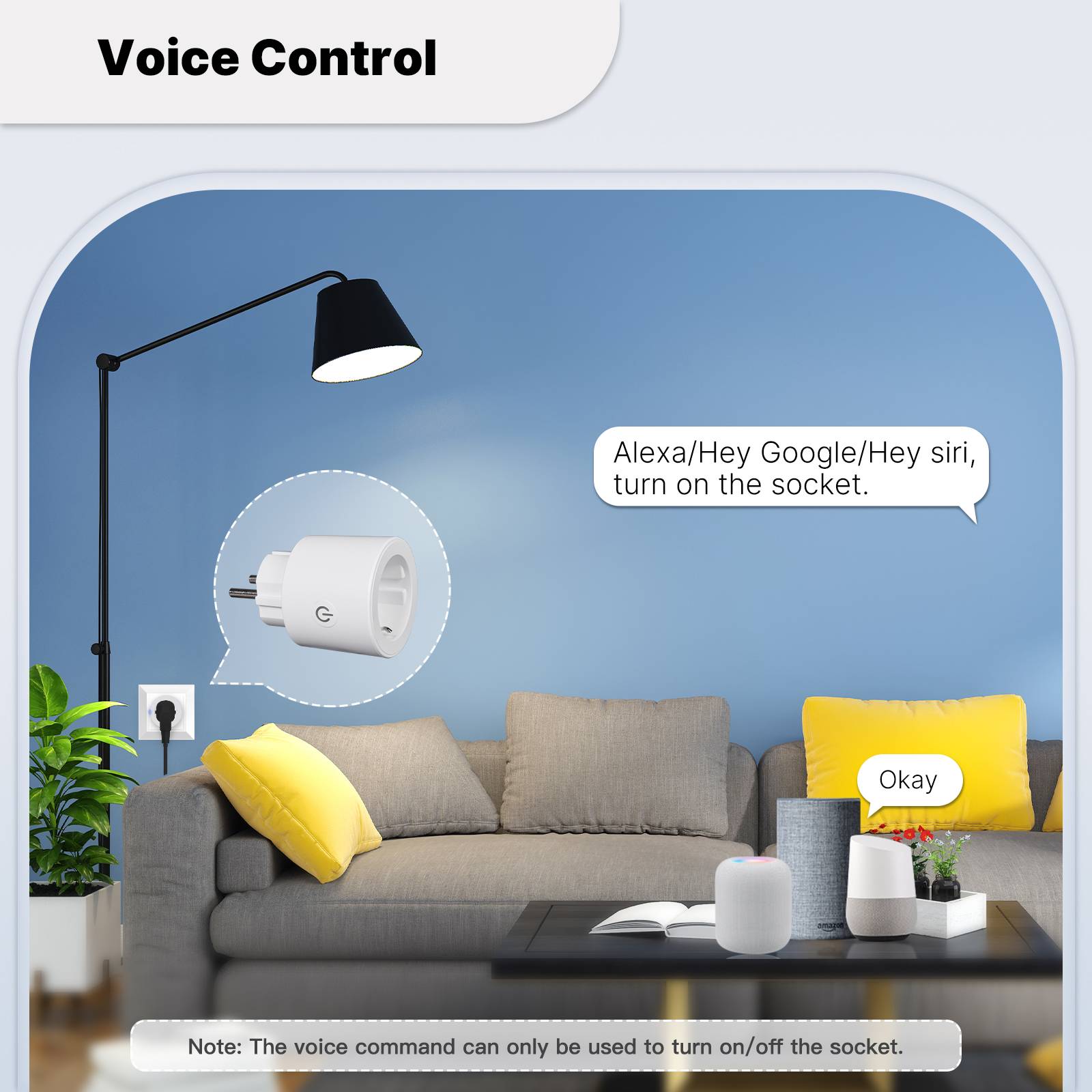 Smart Plug Matter WiFi Socket 16A Outlet Power Monitor EU Version – MOES