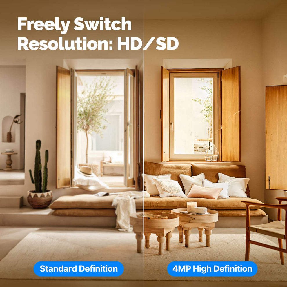 Tuya WiFi 4MP Indoor Security Camera with Night Vision and Motion Dete ...