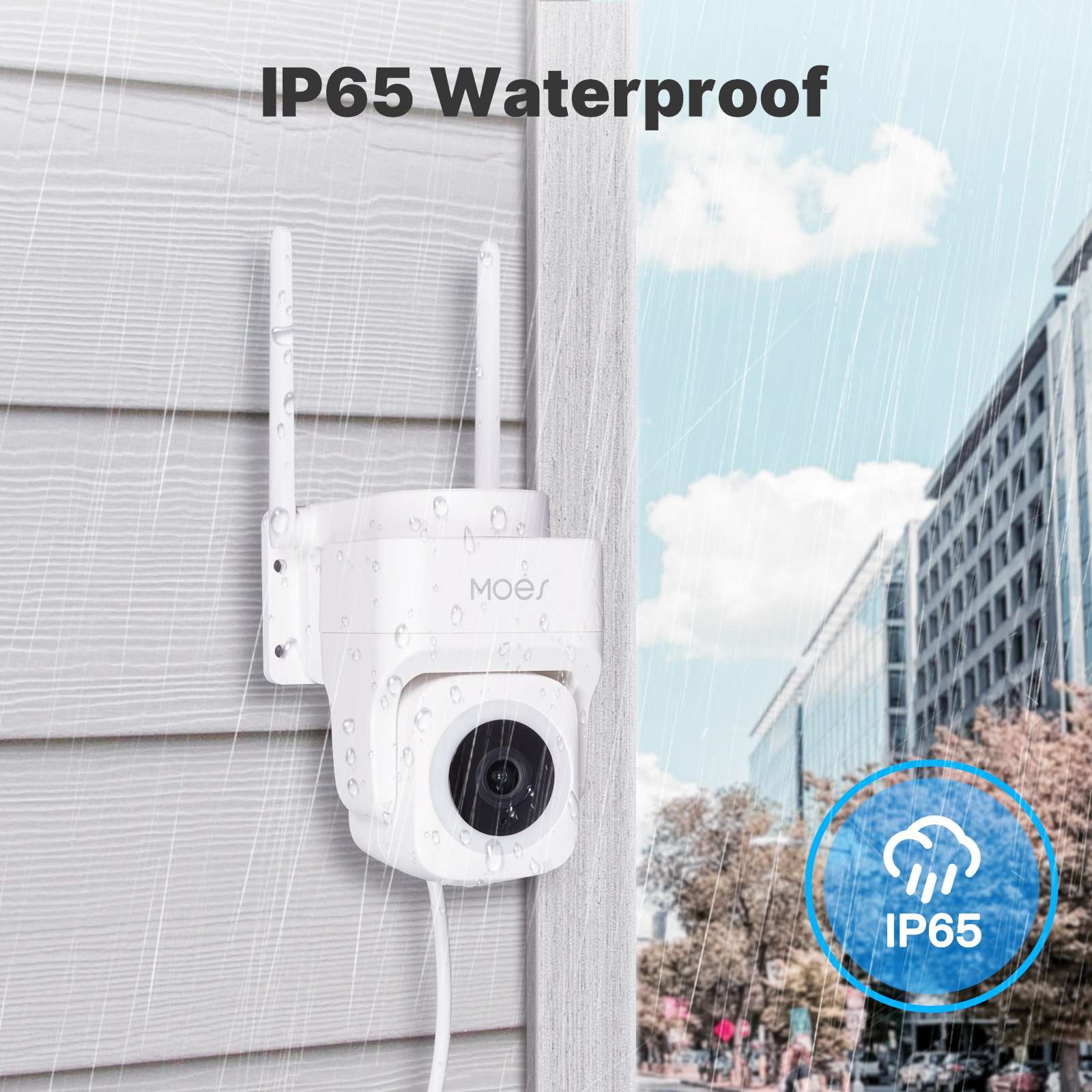 WiFi 3MP Smart Outdoor Security Camera RJ45 Network IP65 Waterproof EU ...
