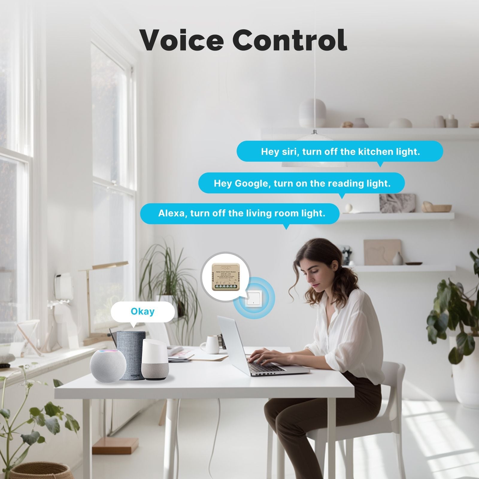 Wifi Matter Mini Smart Switch Module Relay Timer Diy Home Automation Moes