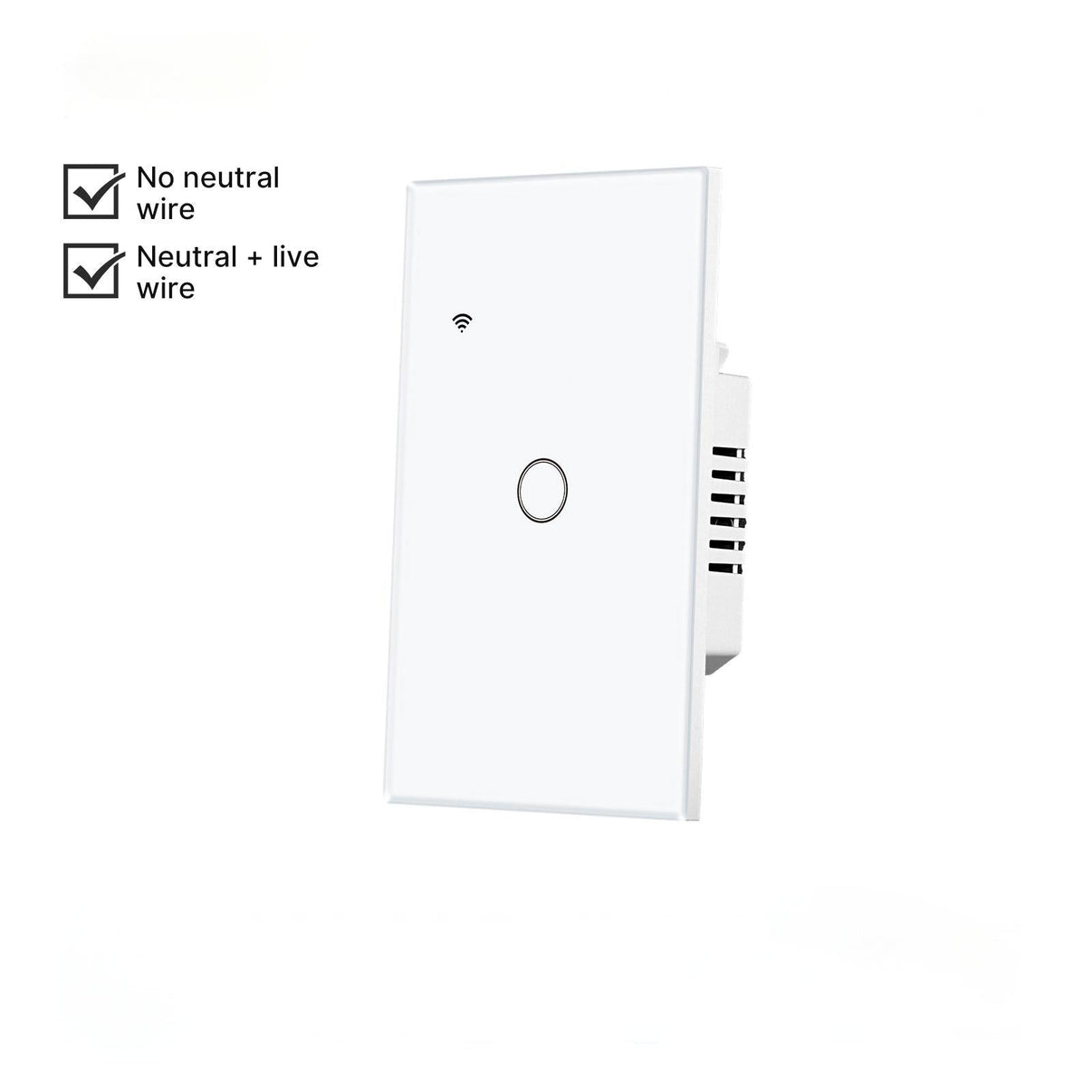 WiFi Smart Light Switch Wall Touch Glass Switch No Neutral Wire Requir ...