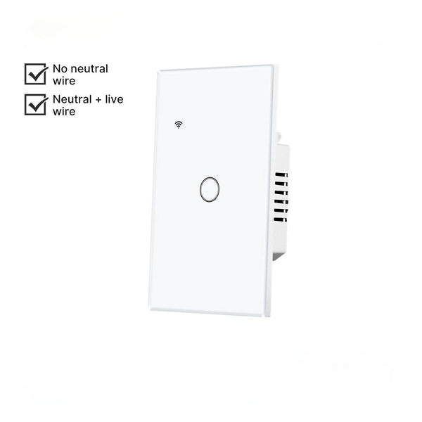 WiFi Smart Light Switch Wall Touch Glass Switch No Neutral Wire Requir ...