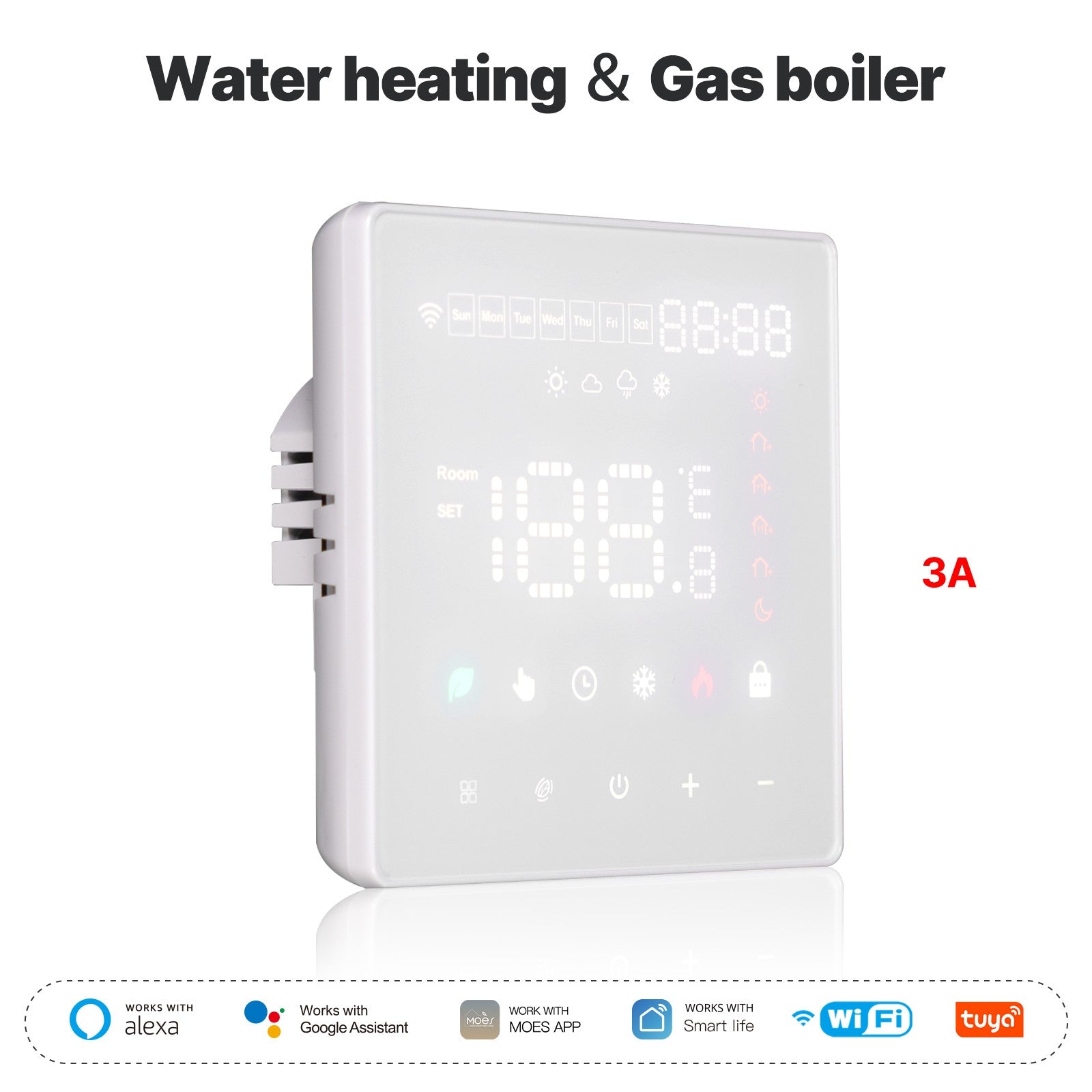 WiFi Smart Thermostat Programmable Temperature Controller Water Boiler ...