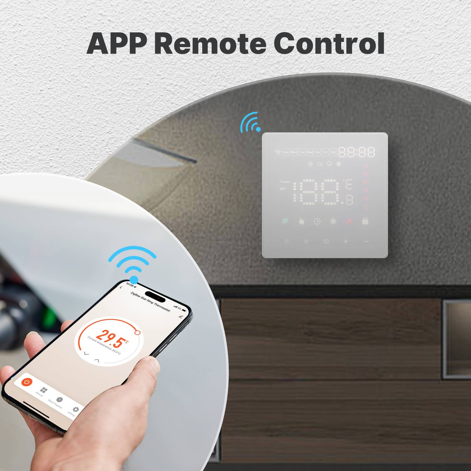 WiFi Smart Thermostat Programmable Temperature Controller Water Boiler ...
