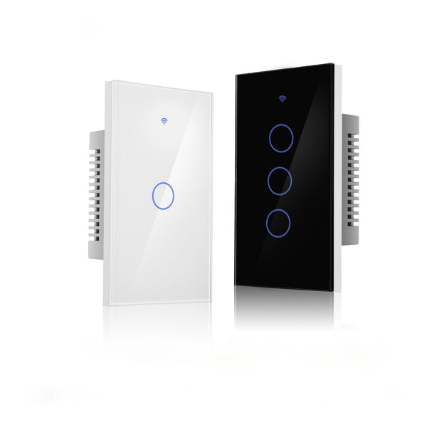 ZigBee Smart Light Switch Touch Glass Panel Neutral Wire Required US S ...