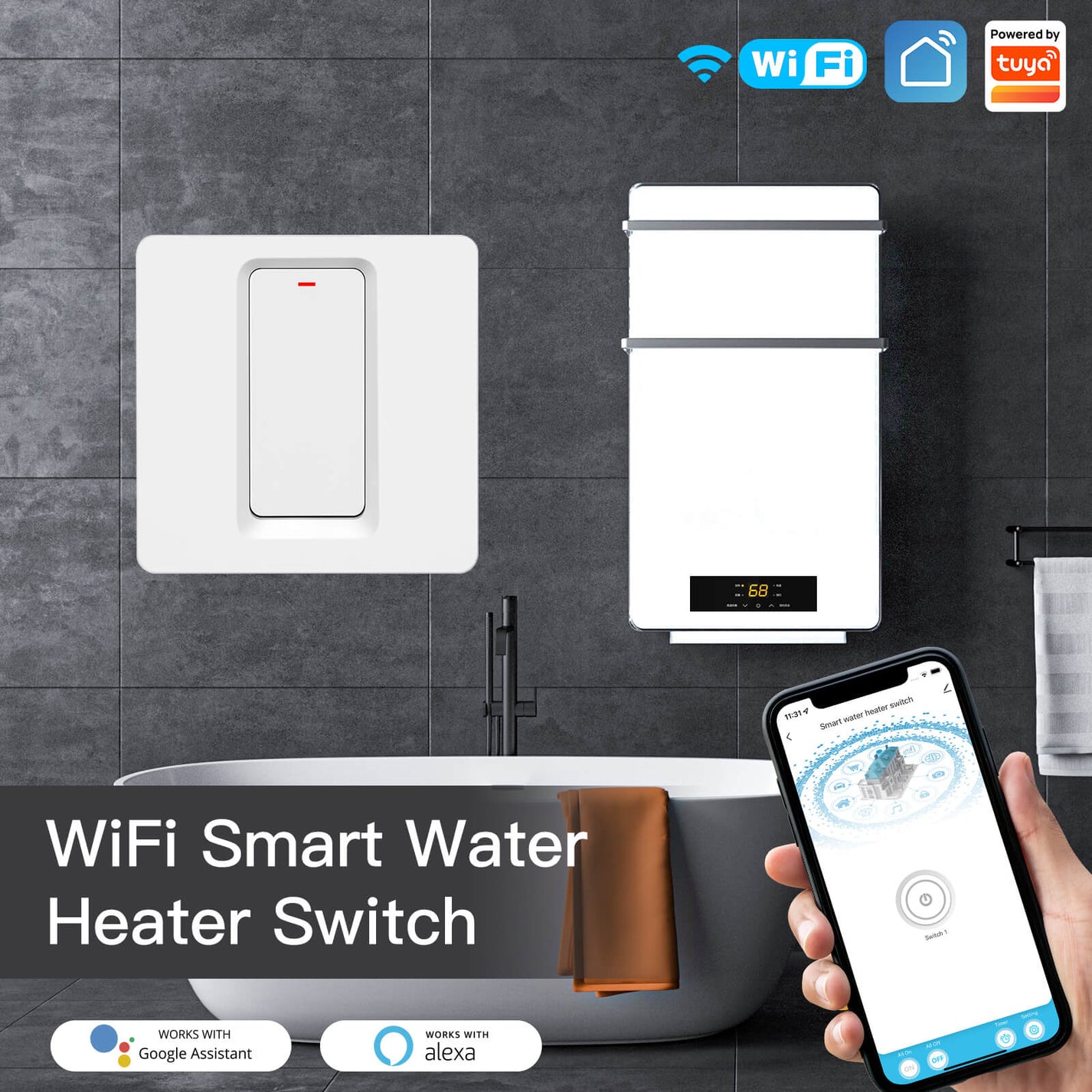 MOES Smart WiFi Water Heater Boiler Switch Wireless Control Timer for