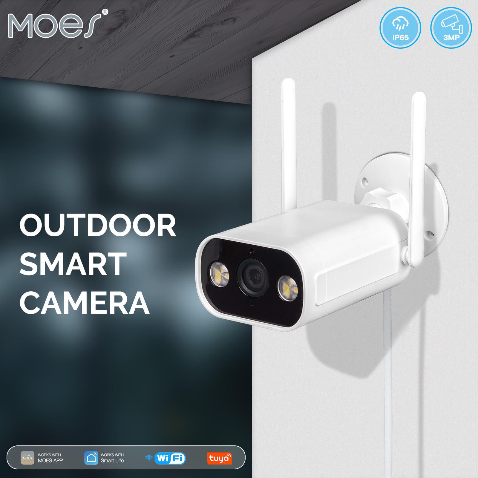Smart Outdoor Camera Sound Motion Detection|Color Night Vision Camera ...