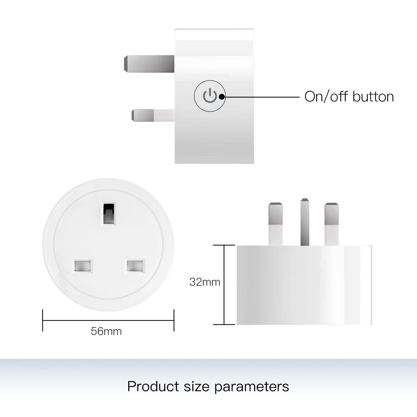 MOES WiFi Smart Power Dimmer Plug Brightness Adjust Timer Socket UK St