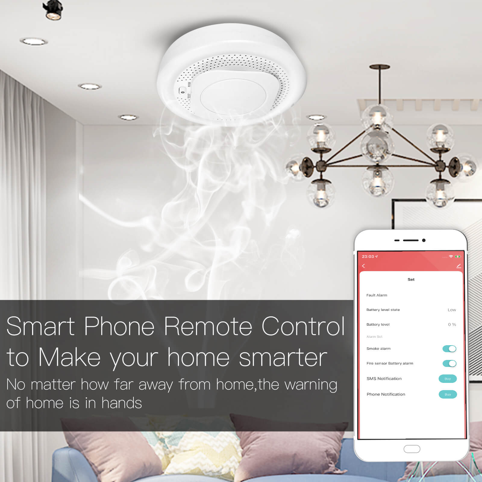 MOES ZigBee Smart Smoke Fire Detector Sensor|Tuya Home Smoke Alarm