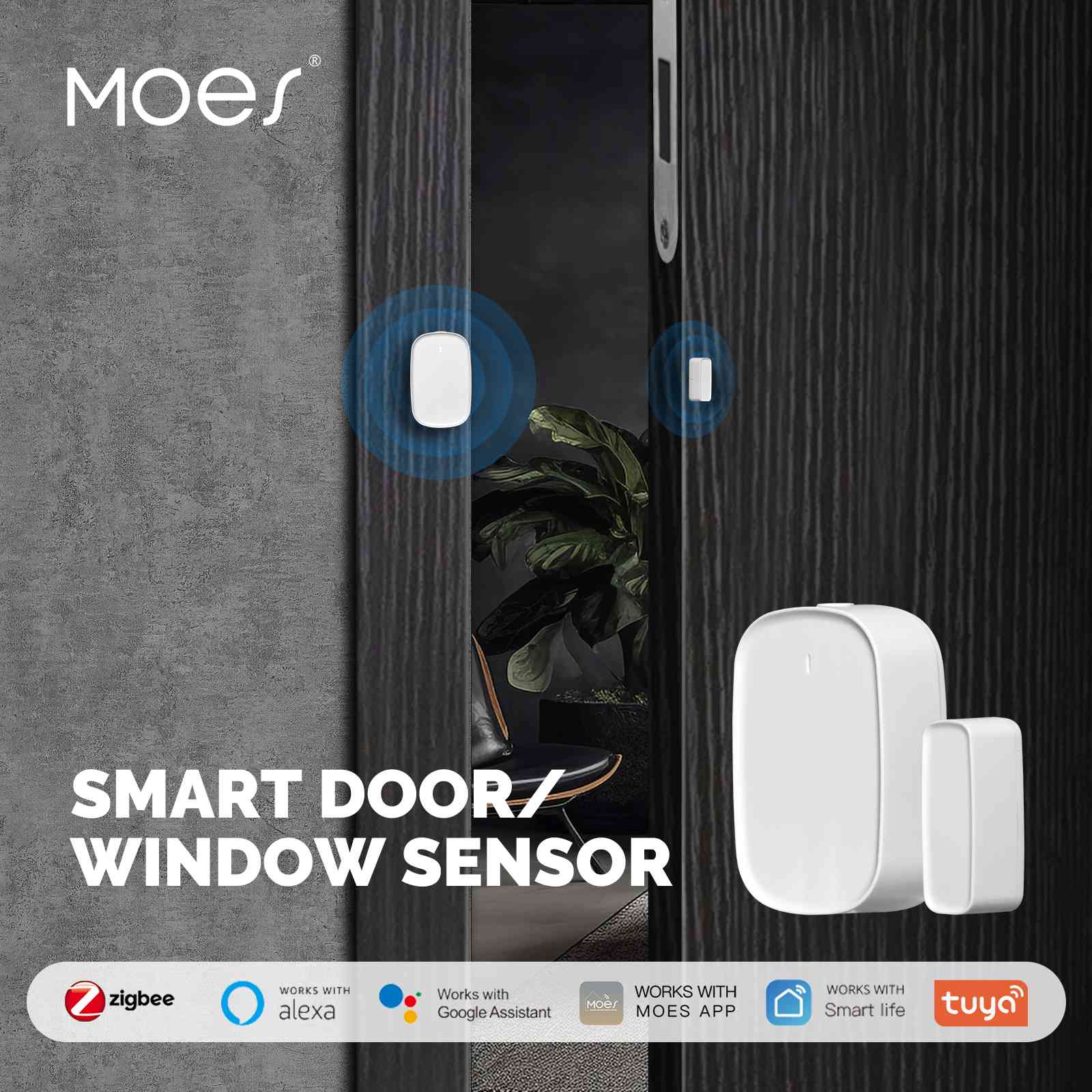 Tuya ZigBee Window Door Alarm Sensor, Smart Home Security Contact Dete ...