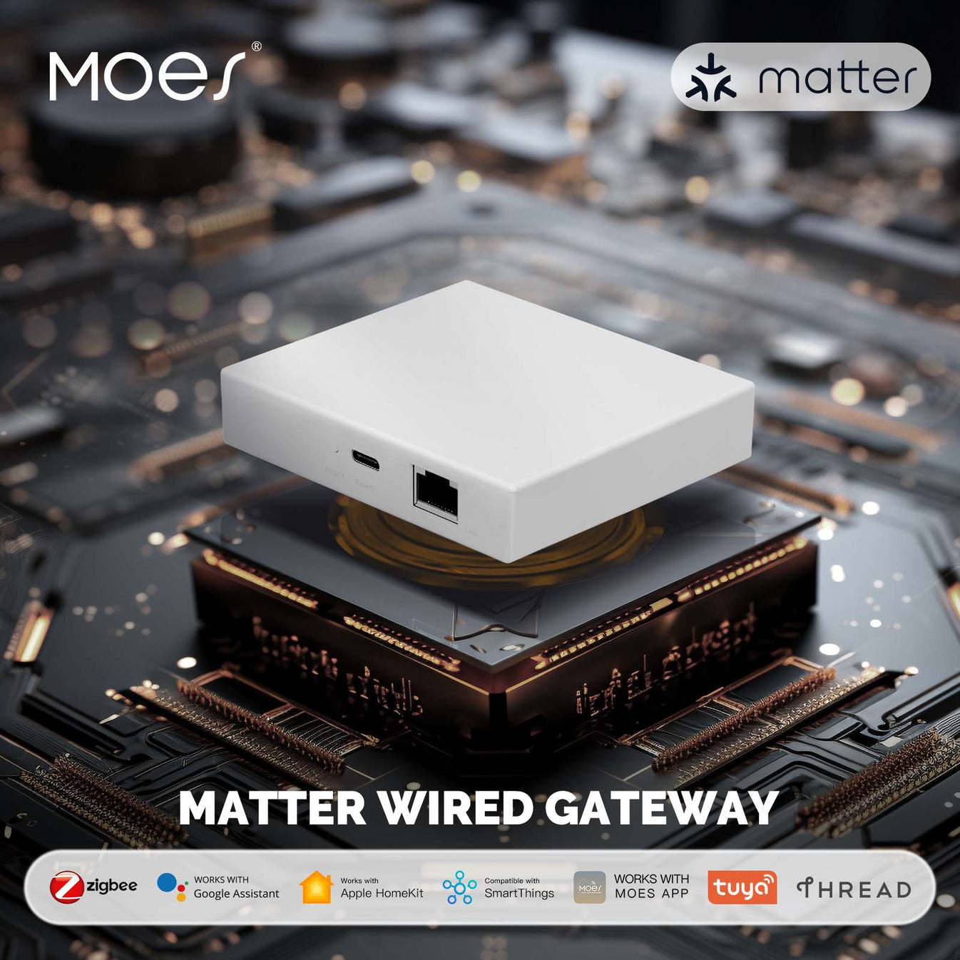 MOES Matter & Thread Gateway | Tuya Zigbee Smart Home Hub