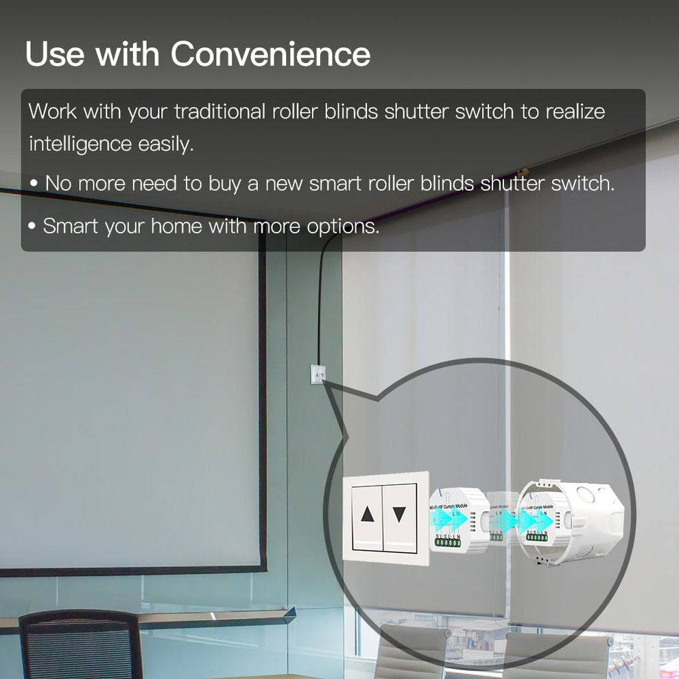 MOES Curtain Motor Module|RF Wifi Smart Curtain Switch Module|108 MS
