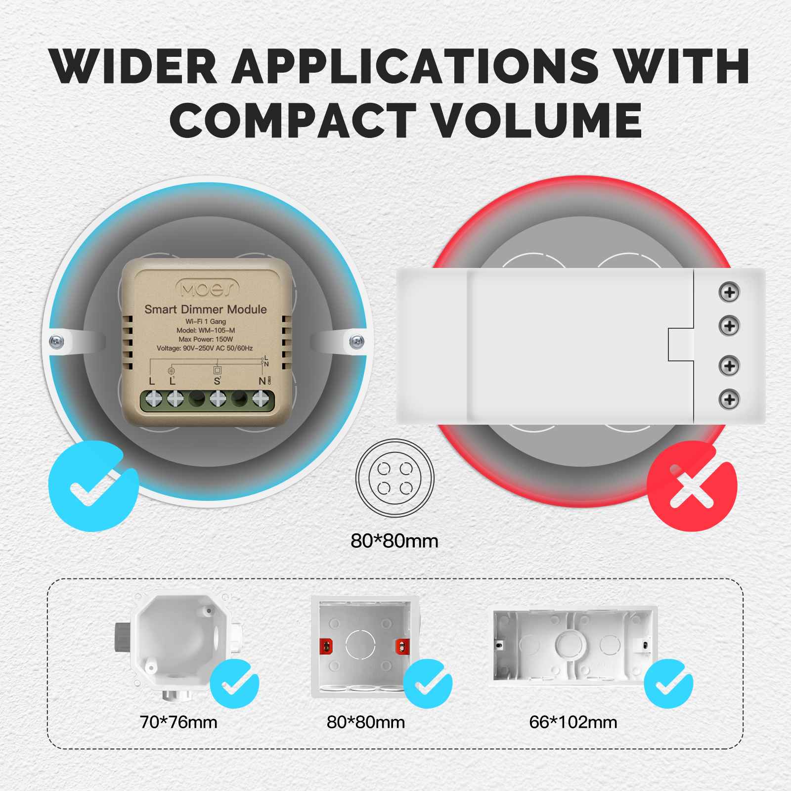 Wifi Smart Dimmer Switch Module Timer Diy Breaker 12 Gang Moes