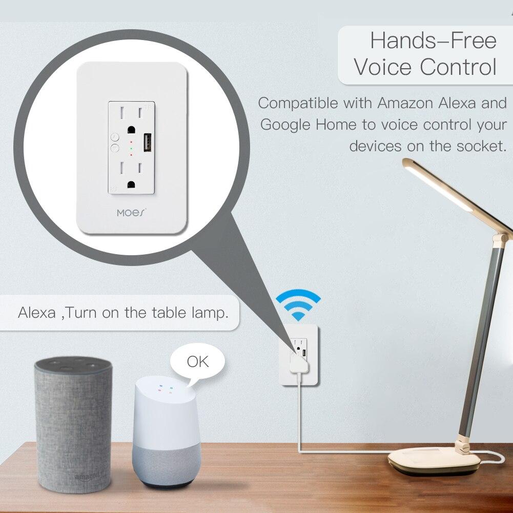 Smart Plug With USB Port |15A Smart Socket| WiFi Smart Wall Outlet – MOES