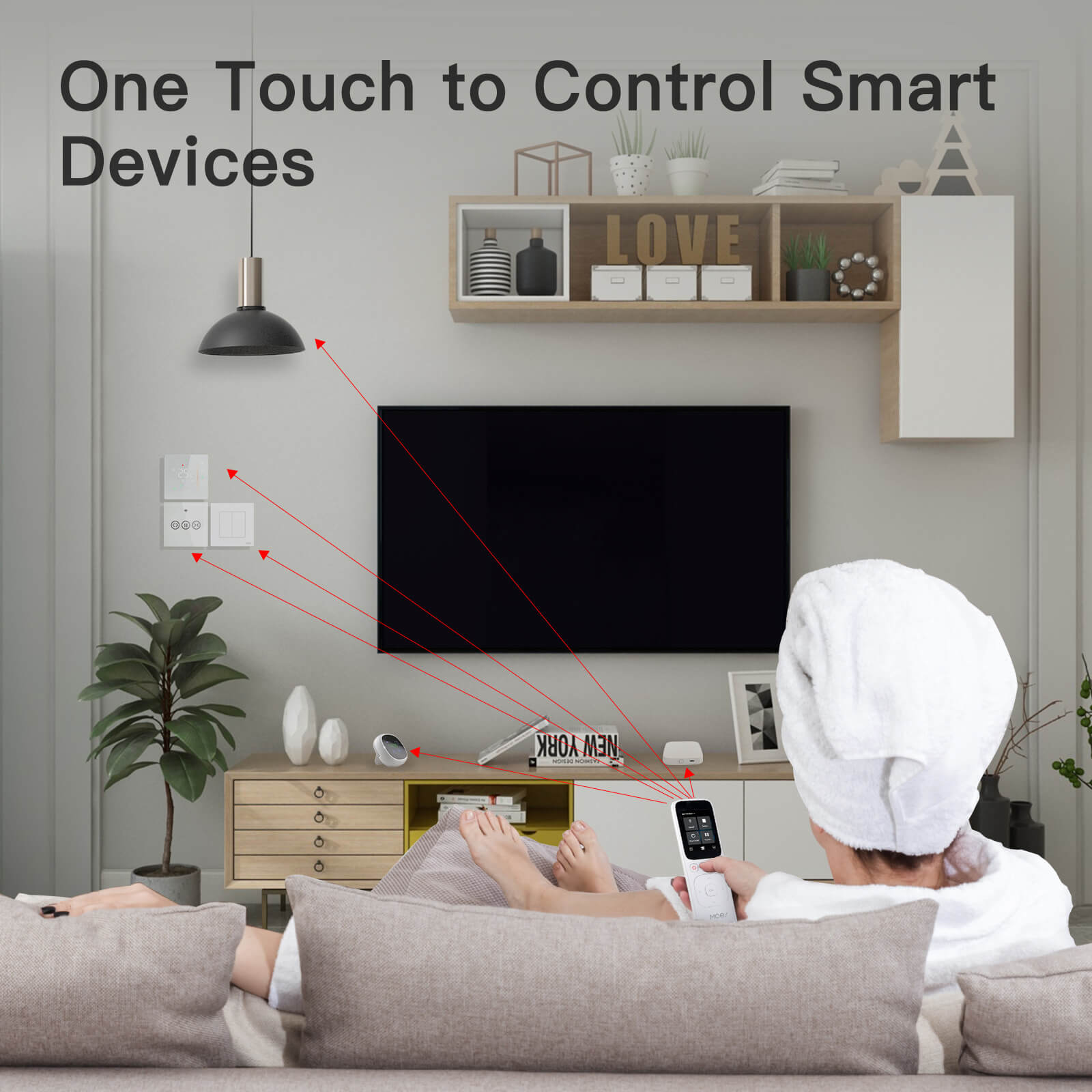 WiFi Tuya IR Digital Remote|Smart Touch Screen Central Control Panel – MOES