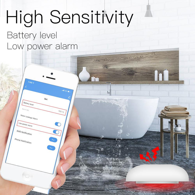 ZigBee Home Flood Alarm Sensor|Water Leakage Overflow Detector Monitor ...