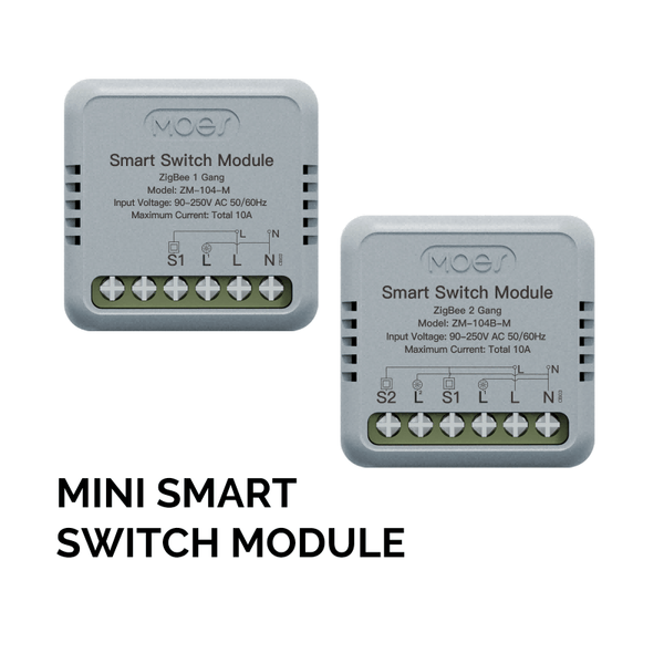ZigBee Mini DIY Smart Light Switch Module Relay Timer 1/2 Gang – MOES