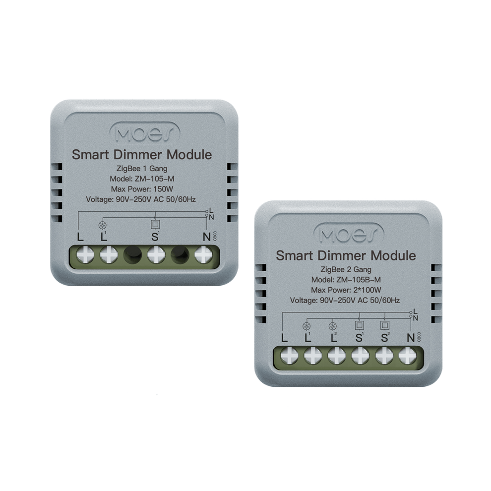 Zigbee Smart Dimmer Switch Module Timer Diy Breaker 1/2 Gang – MOES